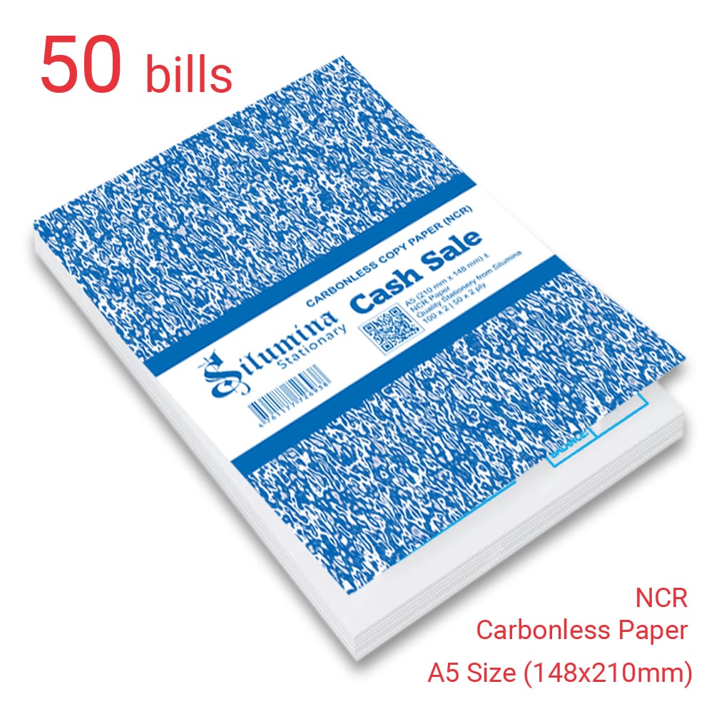 “Silumina” Cash Sale Invoice Bill Book (A5 15cm x 22.5cm) 50 Bills ...
