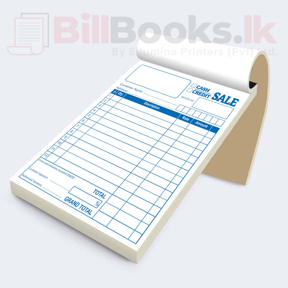 “Silumina” A6 Cash Sale Invoice Bill Book (11cm x 15cm) 50 Bills ...