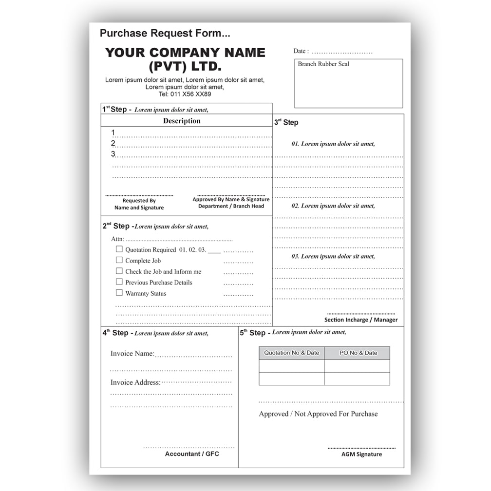 `A4 Size NCR (Carbonless Paper) Customized Bill Books